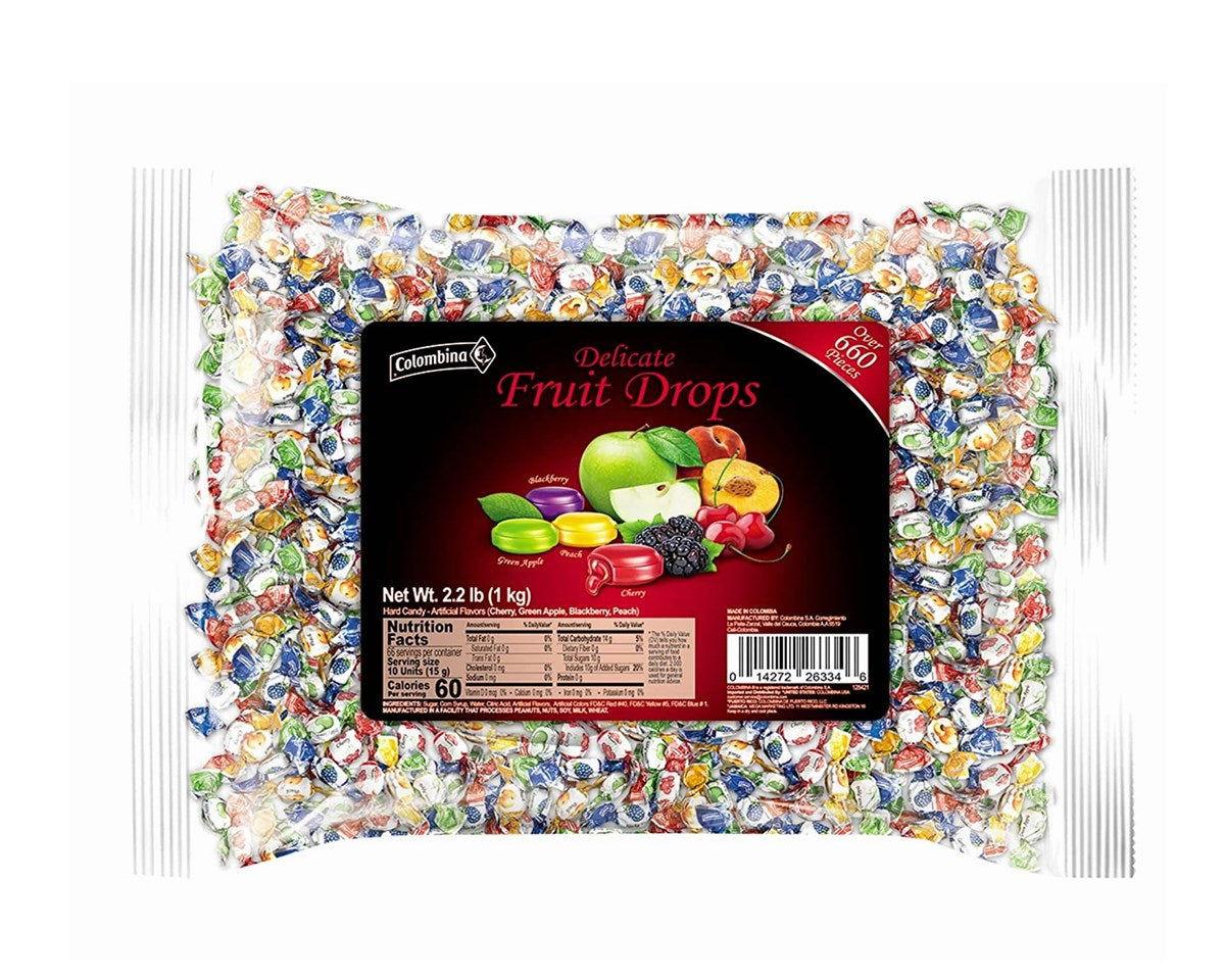 Colombina Delicate Fruit Drops | Wrapped Mini Fruit Filled Hard Candies ...