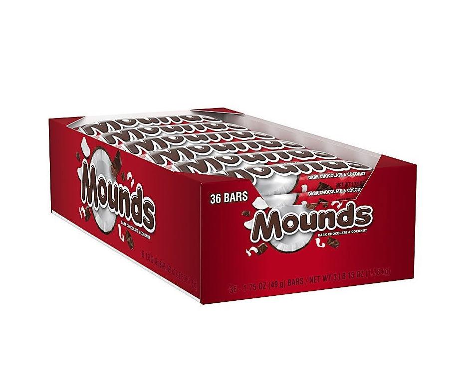 Mounds Dark Chocolate and Coconut 1.75 oz. Bars - 24 / Box – Candy ...