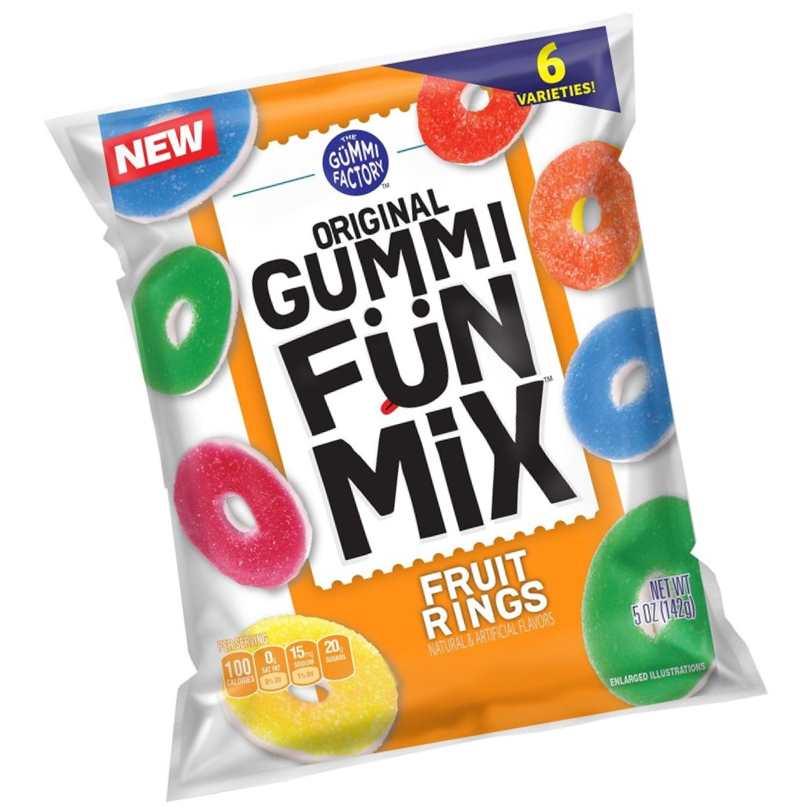 Original Gummi Factory Gummi Fun Fruit Ring 5 oz. Bags - 12 / Case ...