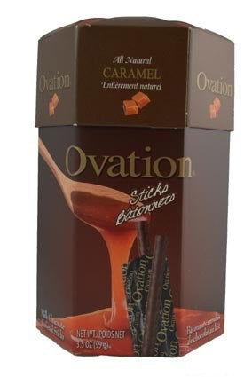 Ovation Caramel Dark Chocolate Covered Candy Sticks - 3.2 Ounce Box - 5 ...