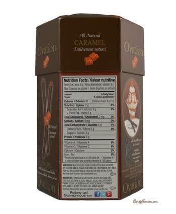 Ovation Caramel Dark Chocolate Covered Candy Sticks - 3.2 Ounce Box - 5 ...
