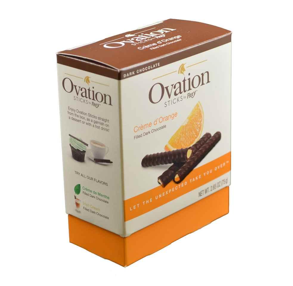 Ovation Orange Filled Dark Chocolate Covered Candy Sticks 2.65 oz. Box ...