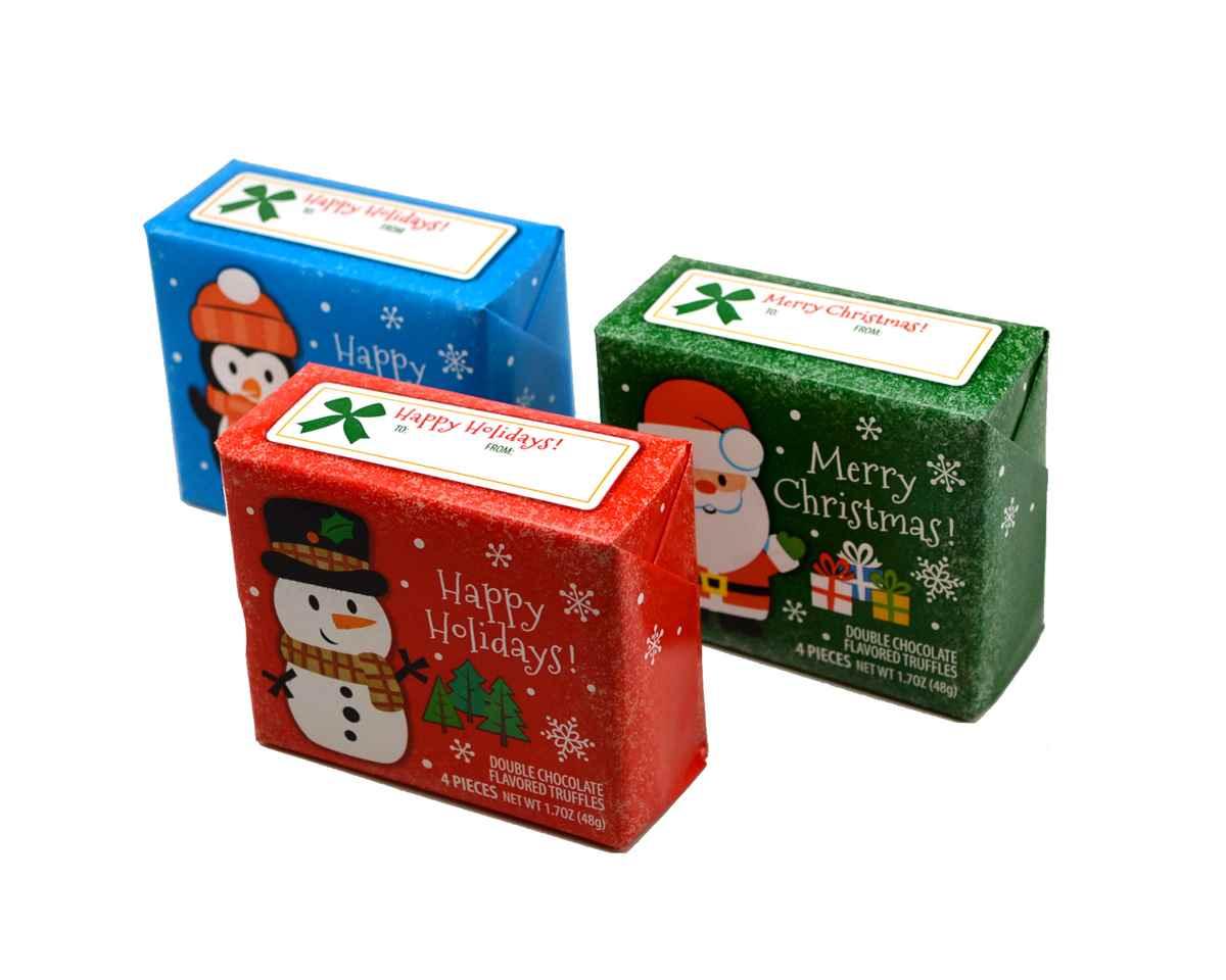 Palmer Happy Holidays Double Chocolate Flavored Truffles Gift Box - 18 ...