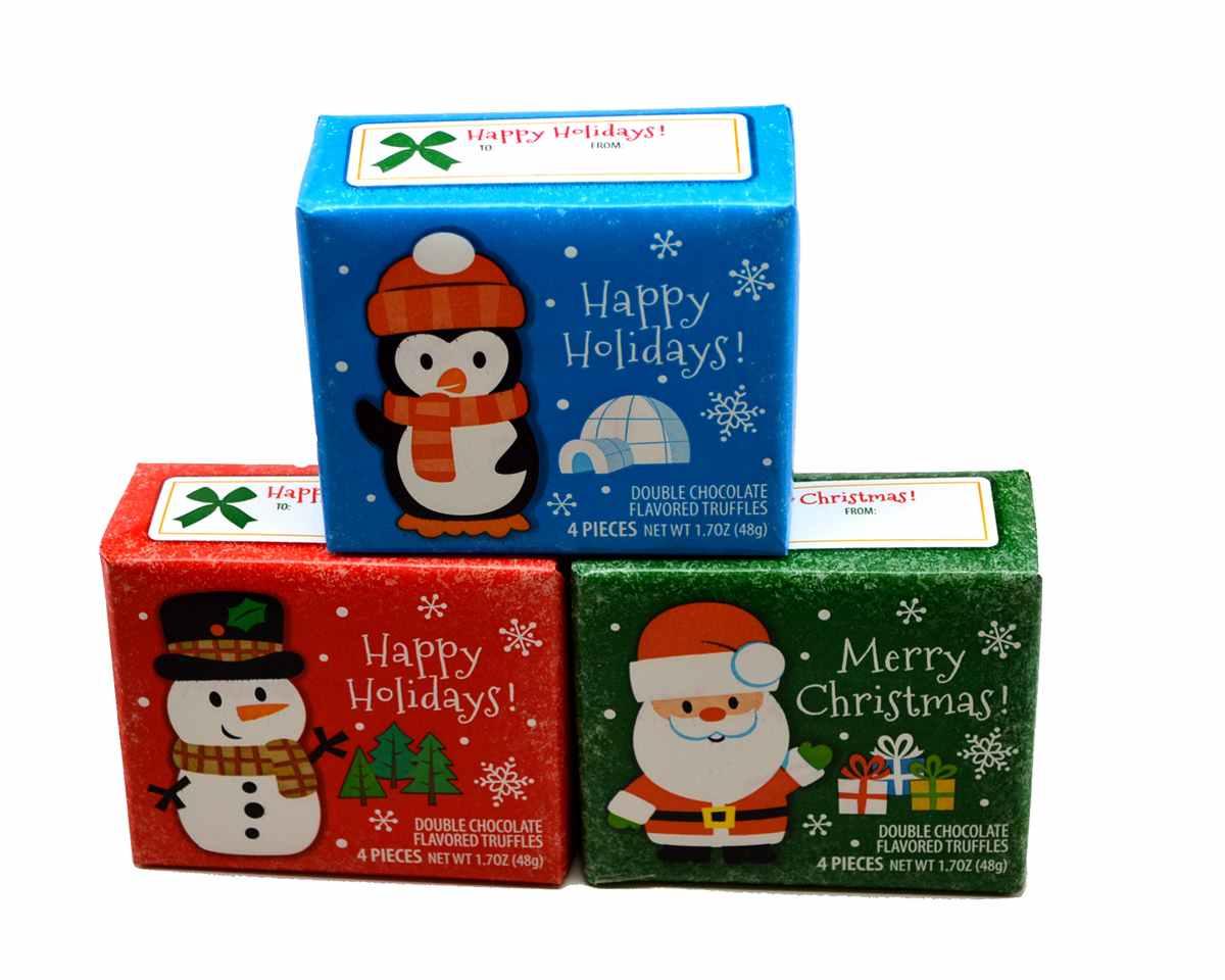 Palmer Happy Holidays Double Chocolate Flavored Truffles Gift Box - 18 ...
