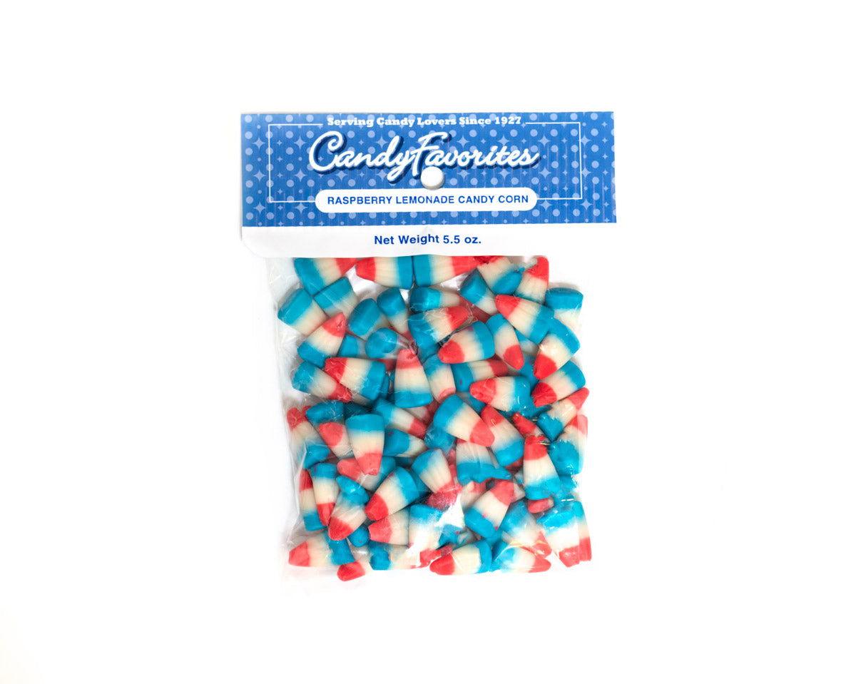 Patriotic Raspberry Lemonade Candy Corn 5 Ounce Peg Bags - 6 / Box ...