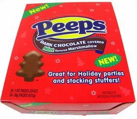 Peeps Dark Chocolate Covered Mint Flavored Marshmallow Trees – Candy ...