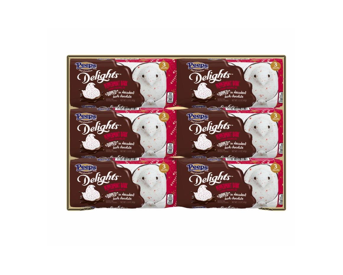 Peeps Delights Peppermint Bark Dark Chocolate Dipped Chicks 3 Count ...