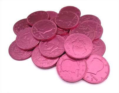 Pink Foil Wrapped Chocolate Coins - 1 lb. – Candy Favorites
