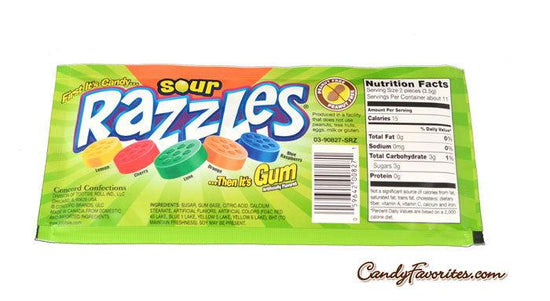 Razzles Sour Bubble Gum - 24 / Box – Candy Favorites