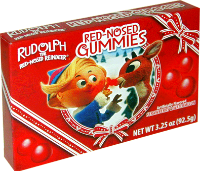 Rudolph Red Nosed Gummies Theater Size Boxes - 12 / Case – Candy Favorites