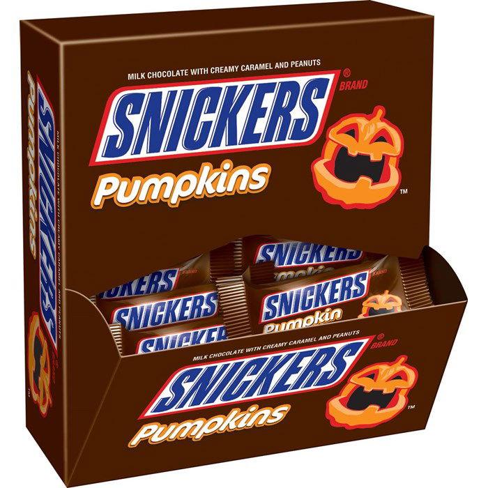 Snickers Halloween Pumpkin Singles - 24 / Box – Candy Favorites