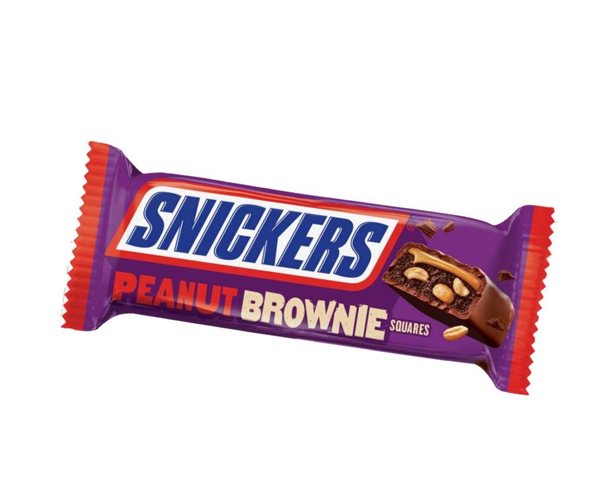 Snickers Peanut Brownie Squares - 24 / Box | Net Weight 1.2 oz ...