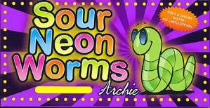 Sour Neon Worms - Concession Box – Candy Favorites