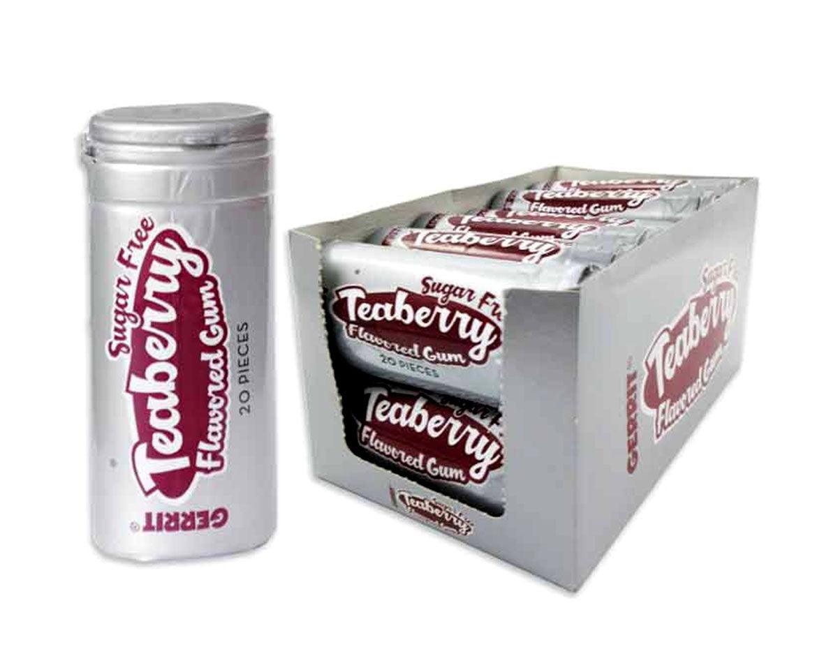 Teaberry Chewing Gum Sugar-Free .99 oz. Tubes - 12 / Box – Candy Favorites
