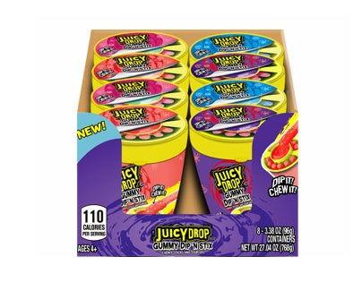 Topps Juicy Drop Gummy Dip ‘n Stix - 8 / Box |As Featured on Tik Tok ...