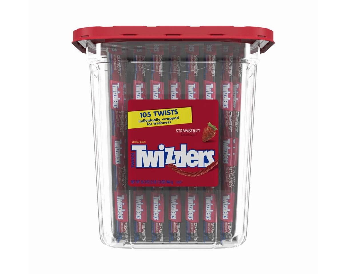 Twizzlers Individually Wrapped Strawberry Twists Canister - 105 ct ...