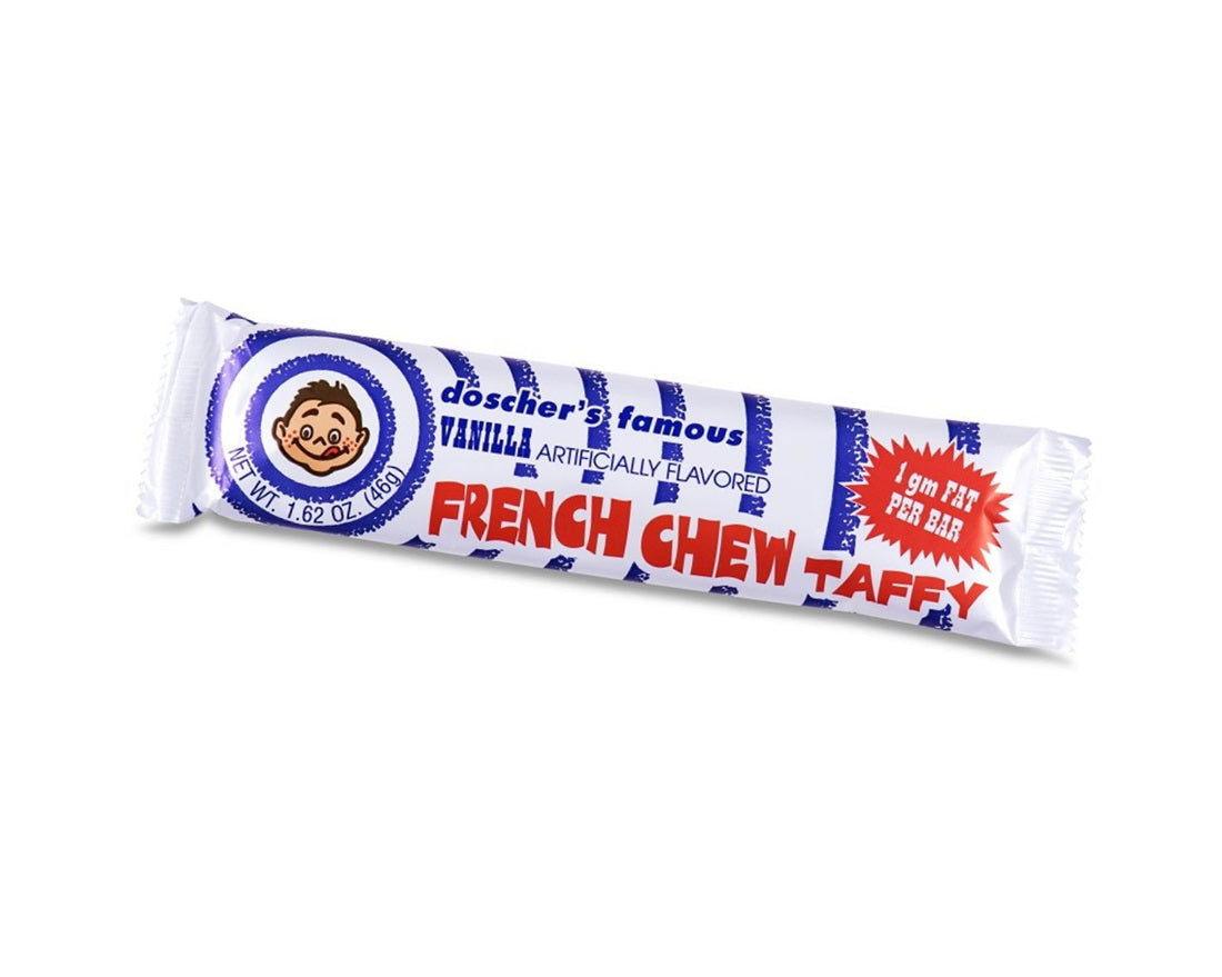 Doscher's Famous Vanilla French Chew Chewy Taffy | 1.62 oz. Bars - 24 ...