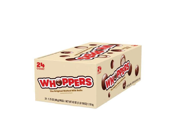 Whoppers Malted Milk Balls | Net Weight 1.75 oz. - 24 / Box – Candy ...