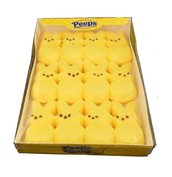 Yellow Marshmallow Peeps Bunnies 12 Packs - 6 Trays / Box – Candy Favorites