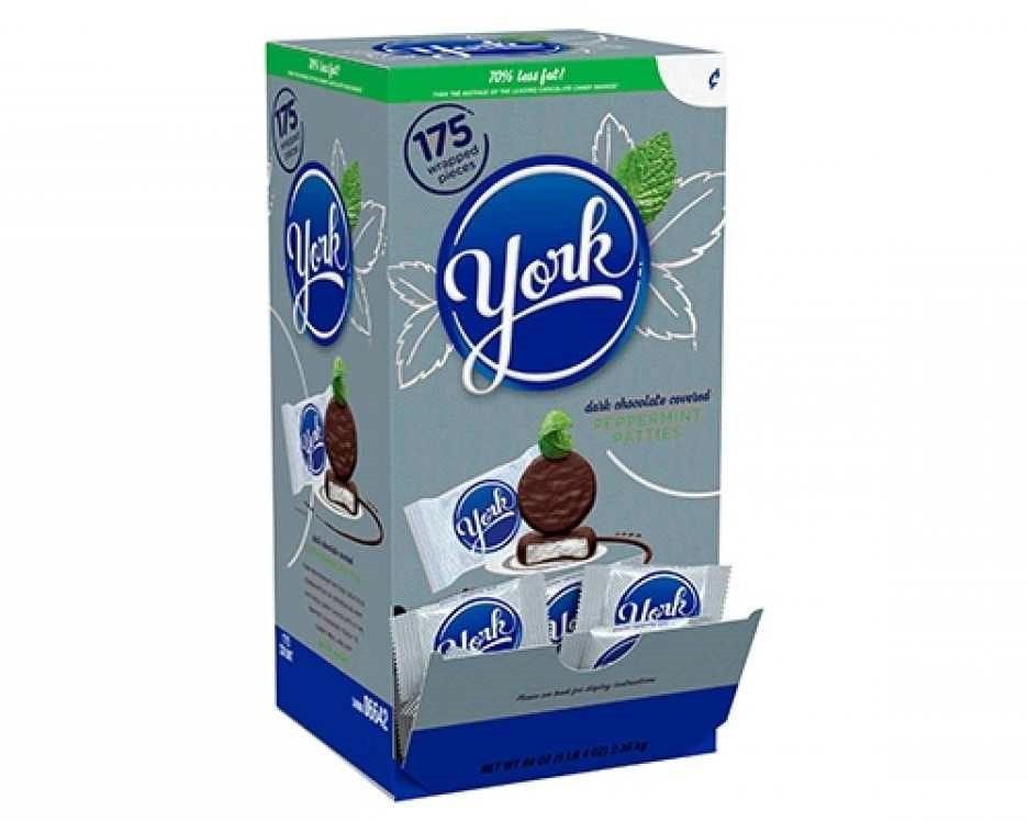 Miniature York Dark Chocolate Covered Peppermint Patties - 175 / Box ...