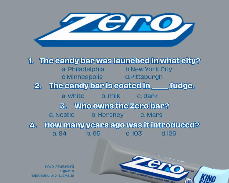 Zero Bars - 24 / Box – Candy Favorites