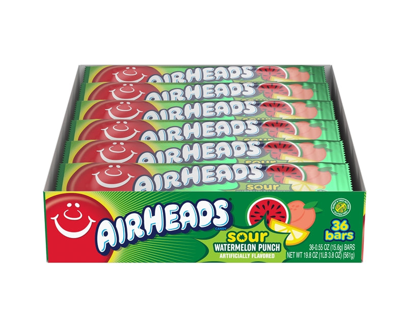 Airheads Sour Watermelon Punch .55 oz. Taffy – Candy Favorites
