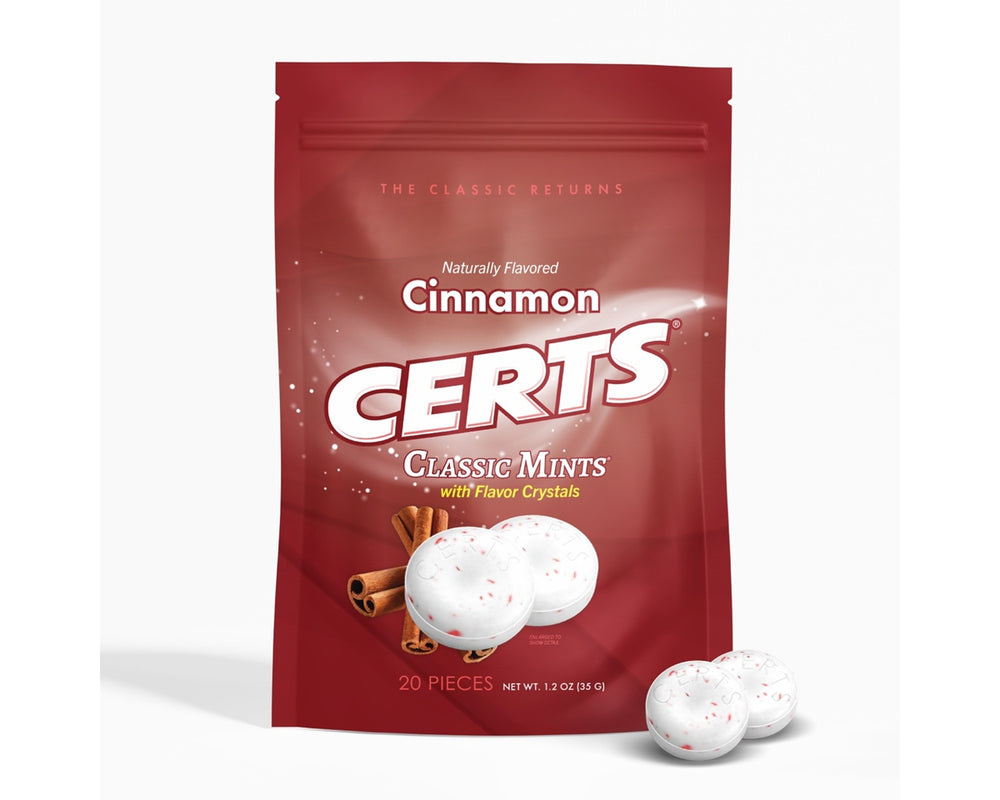Certs Classic Cinnamon Mints 1.2 oz. Bags | CandyFavorites