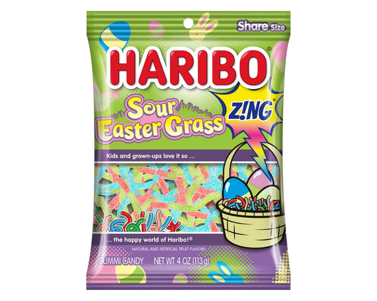 Haribo Sour Easter Grass 4 Ounce Bags - 12 / Box – Candy Favorites