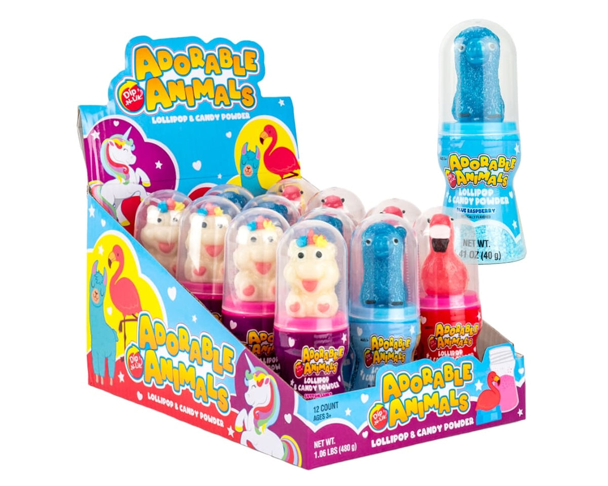 Koko's Dip-N-Lik Adorable Animals 1.40 oz. Candy Powder & Lollipops ...