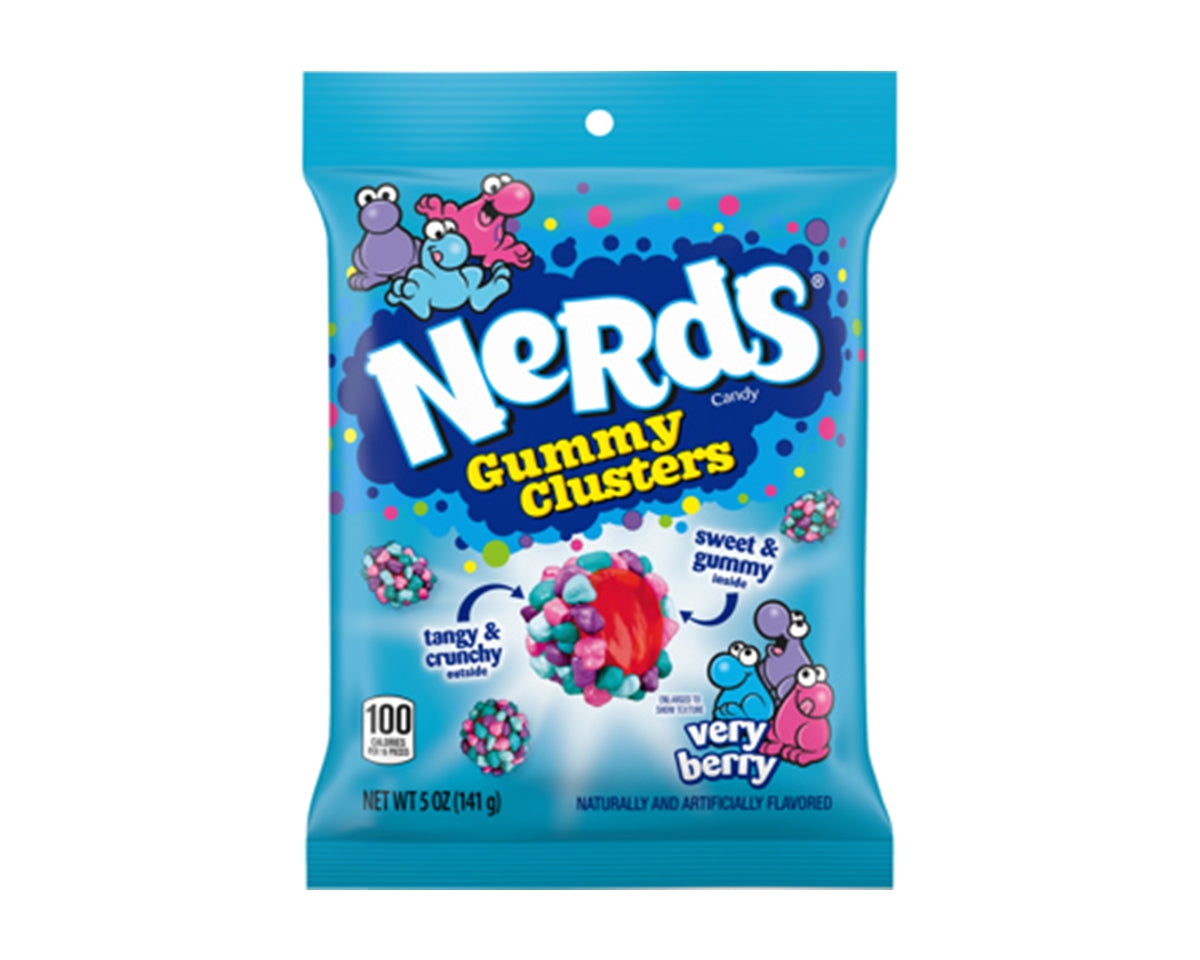 Nerd Gummi Clusters Very Berry 5 oz. Bags - 12 / Box – Candy Favorites