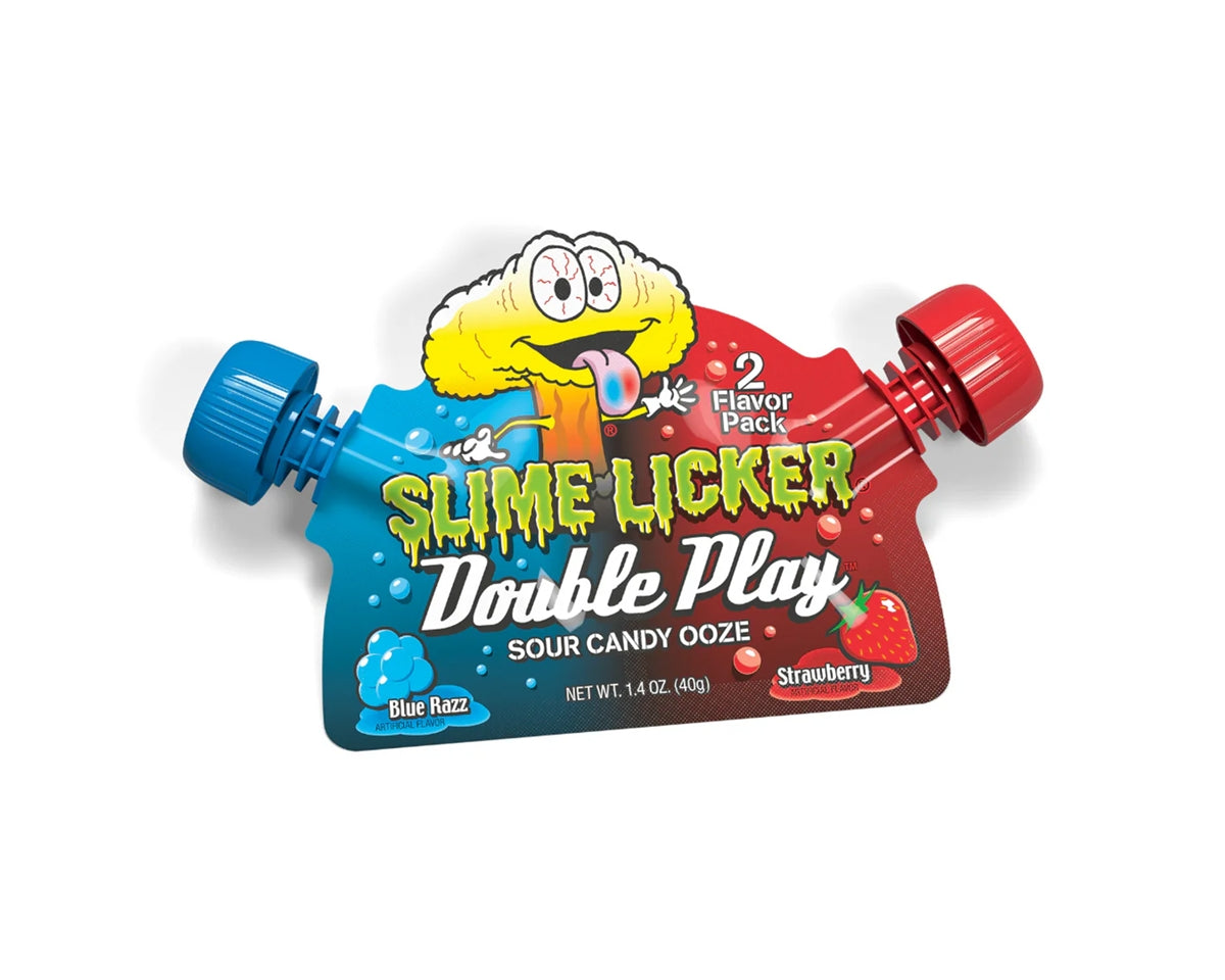 Slime Lickers Double Play Sour Candy Ooze | Net Weight 1.05 oz. -12 ...