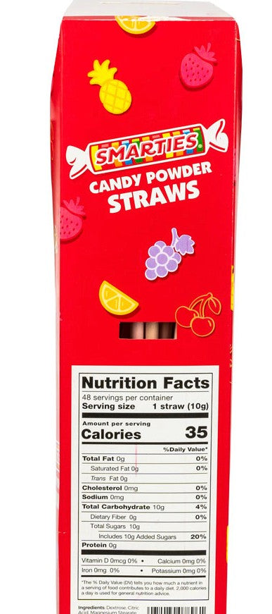 Smarties Large .37 oz. Candy Powder Straws - 48 / Box – Candy Favorites
