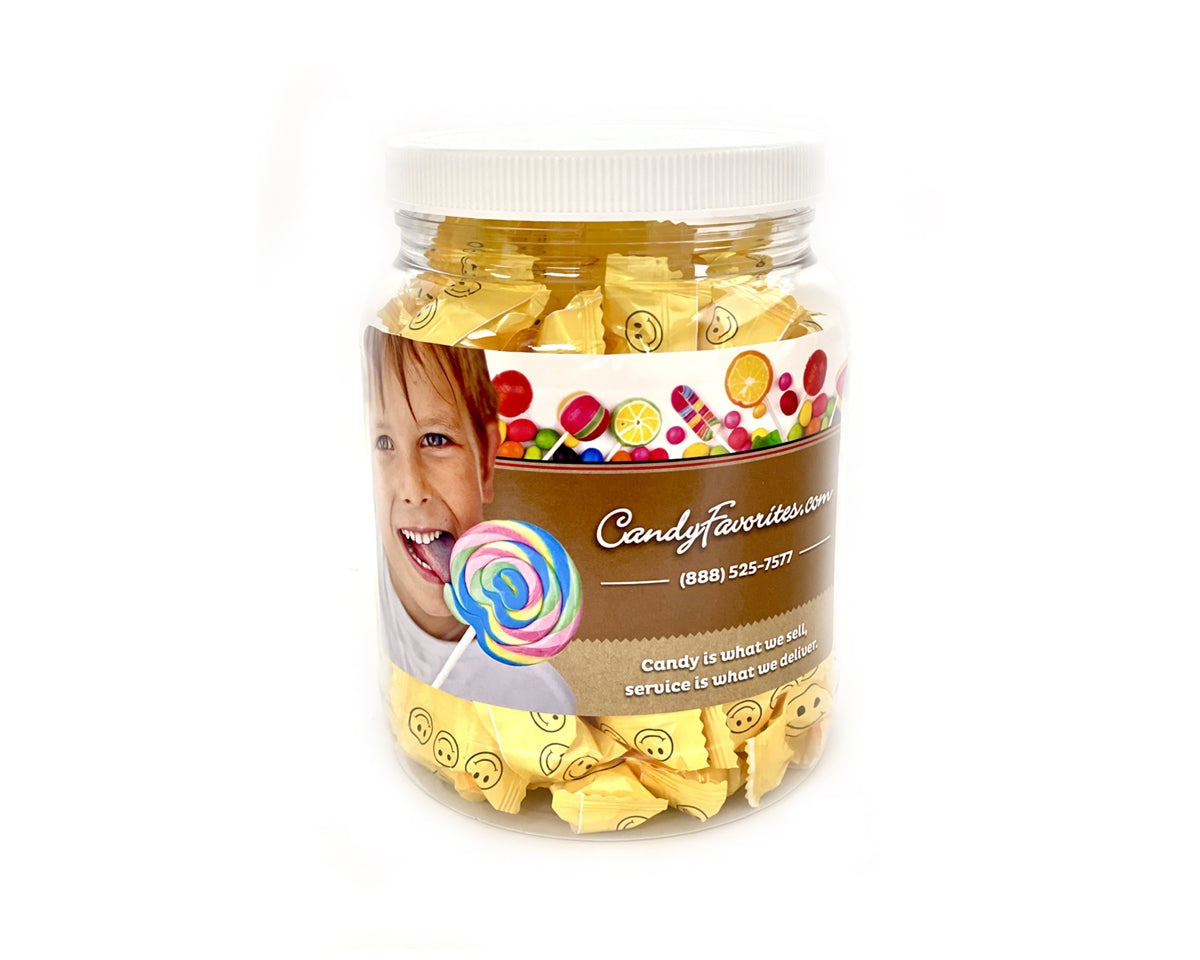 Individually Wrapped Smiley Face Buttermints Gift Jar - 1 Unit – Candy ...